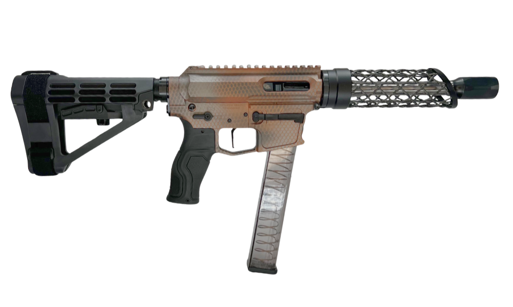 CEO-45ACP CUSTOM SIDE CHARGING PISTOL CALIBER CARBINE - COPPER WEBBING